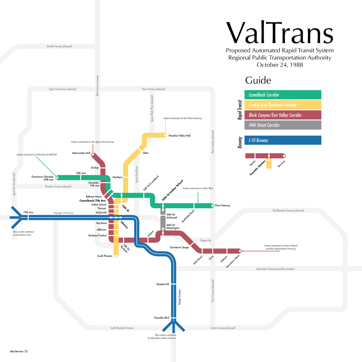 Phoenix rapid transit plan, 1989 – 53 Studio