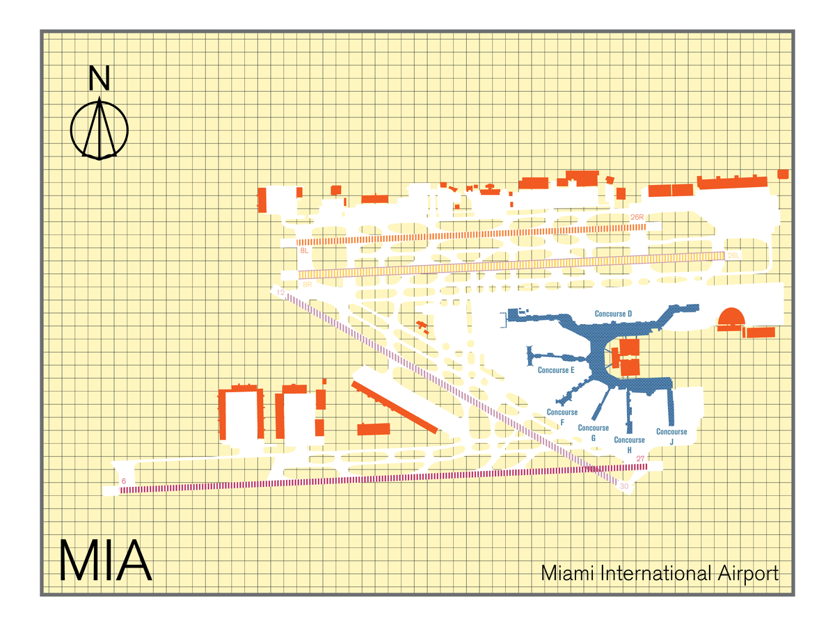 Miami International Airport map – 53 Studio