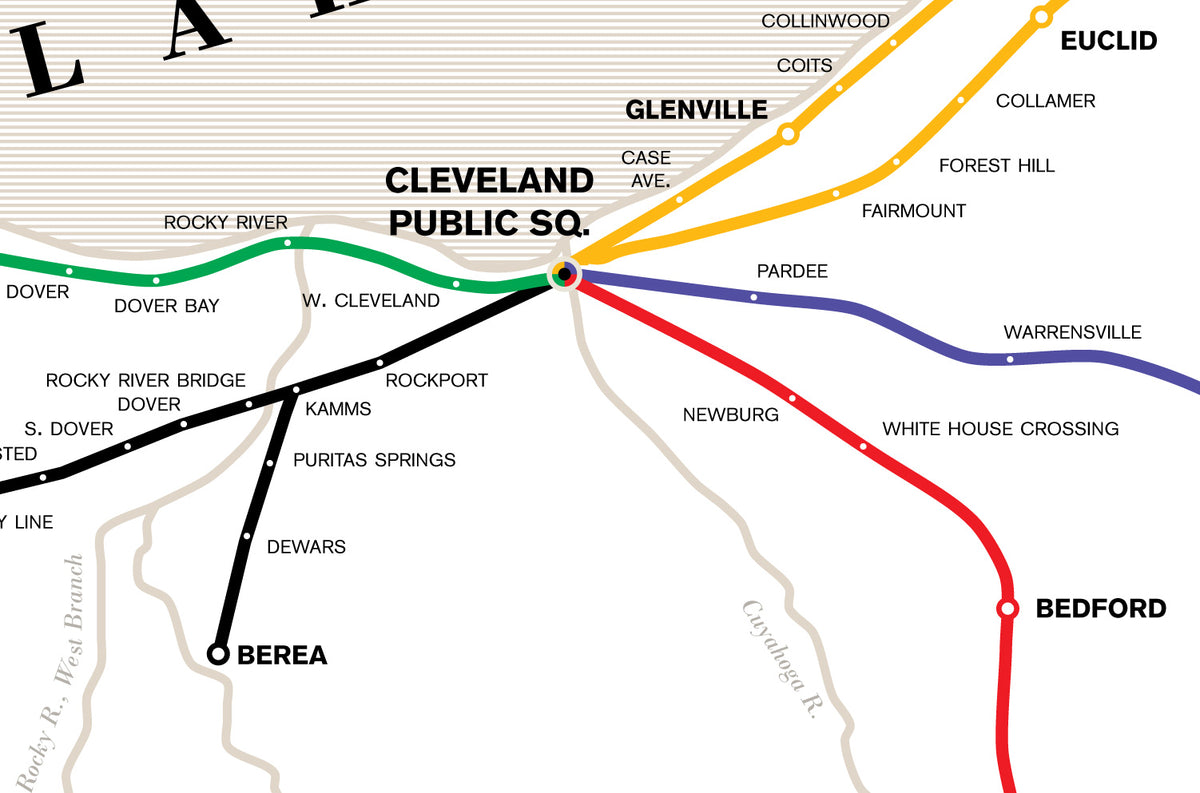 Cleveland Electric Interurban Railways map, 1898 – 53 Studio