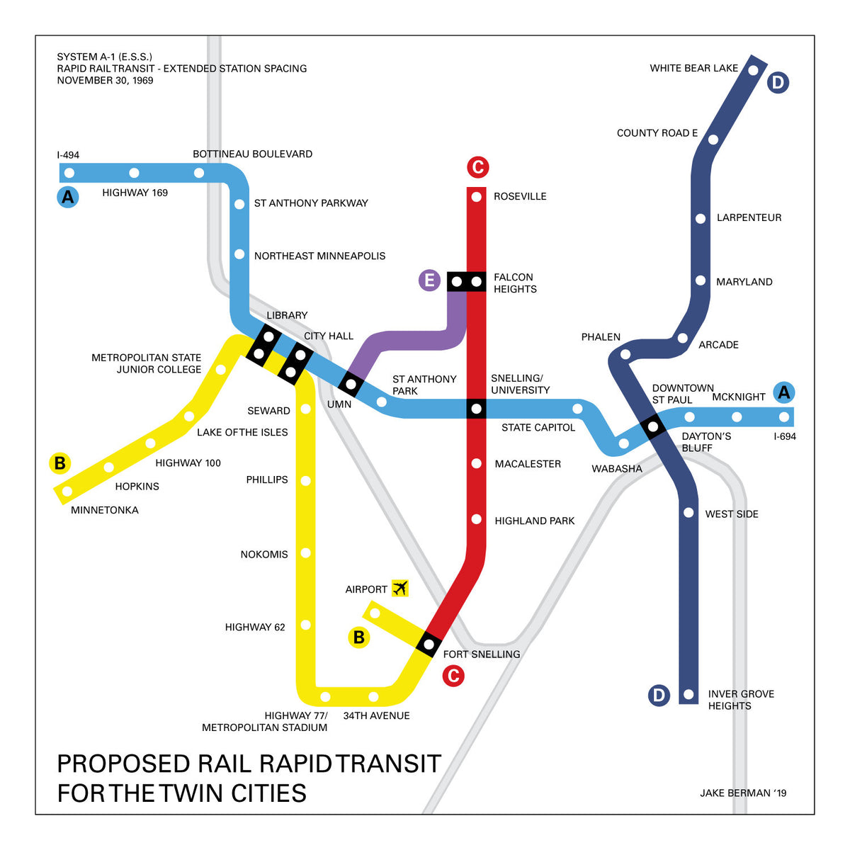Minneapolis-St. Paul subway proposal, 1969 – 53 Studio