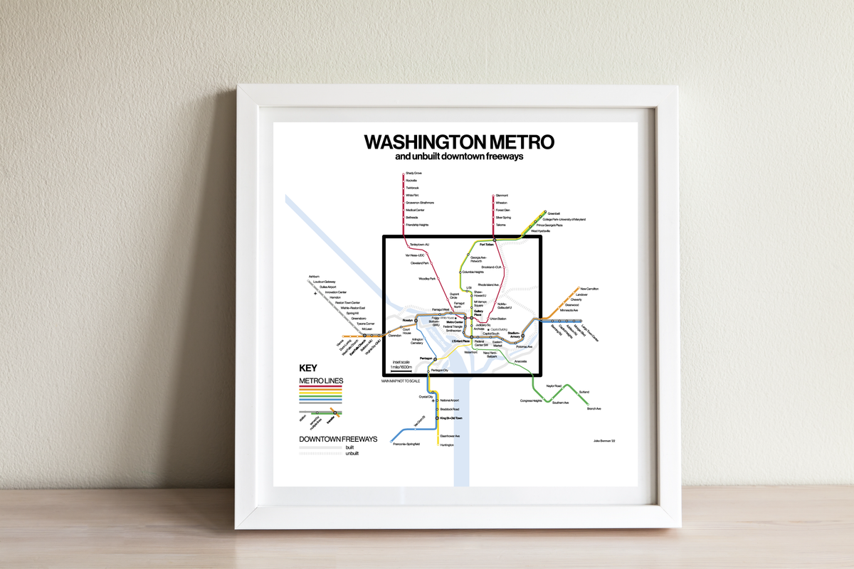 Washington Metro and unbuilt downtown freeways, 2022 – 53 Studio