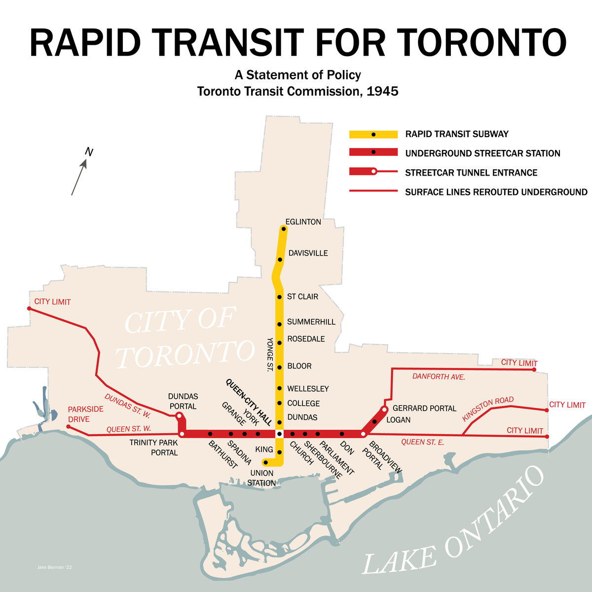 Toronto Subway plan, 1945 – 53 Studio